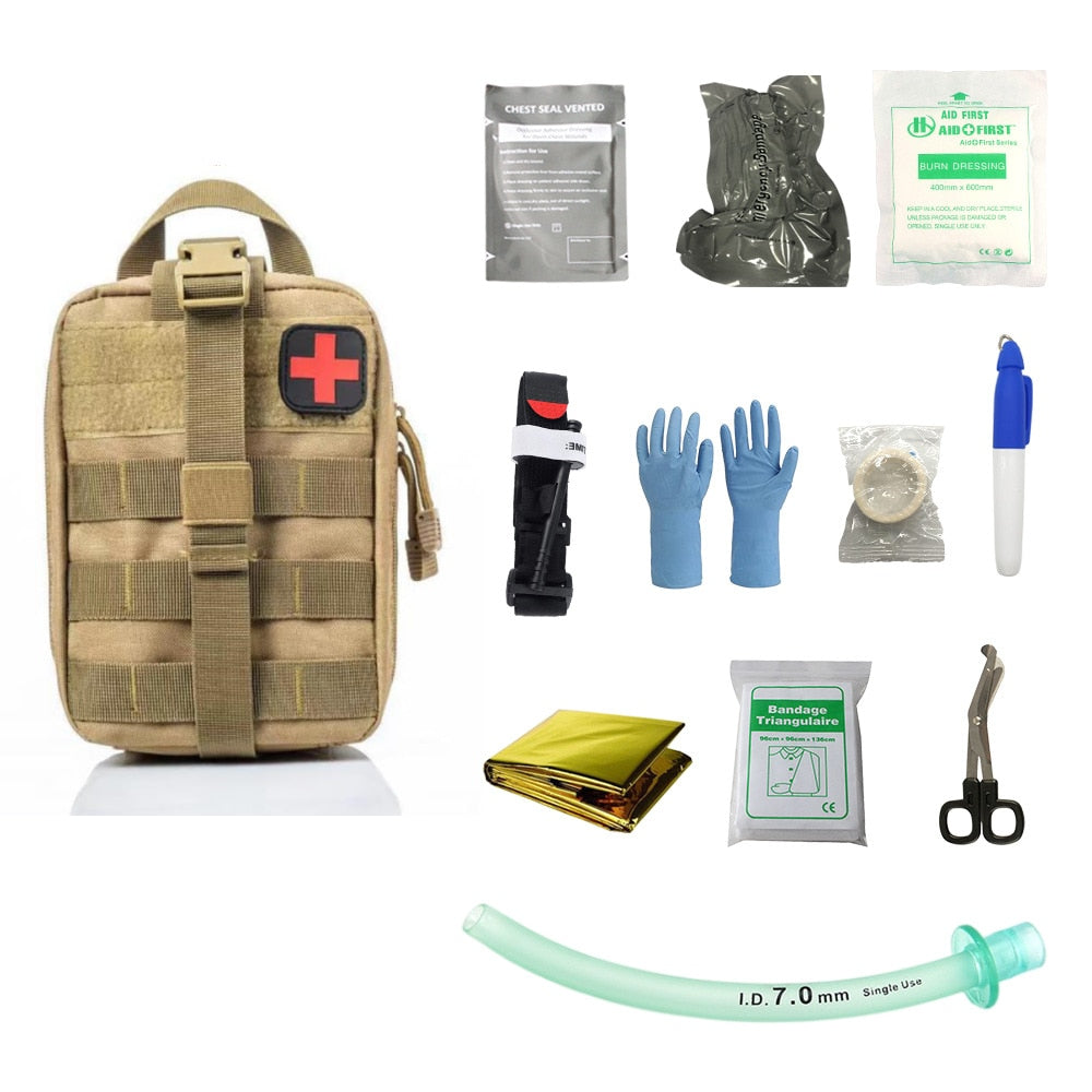 Tactical Bag 12pcs Emergency Trauma Kit Tourniquet Military Combat Tac ...
