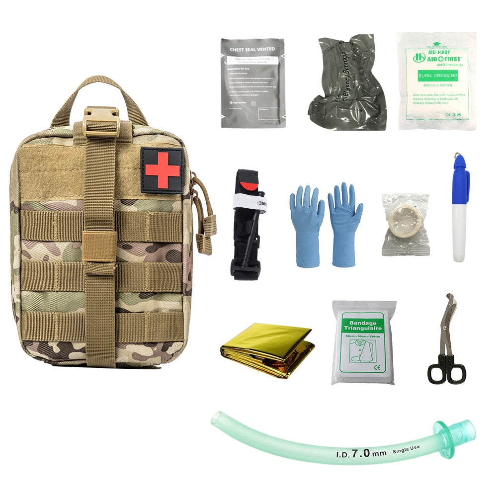 Tactical Bag 12pcs Emergency Trauma Kit Tourniquet Military Combat Tac ...